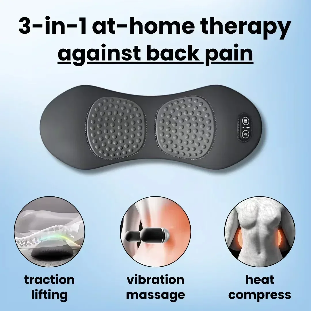 Emeka 3-in-1 Back Massager Heat Vibration for Back Pain Relief ...