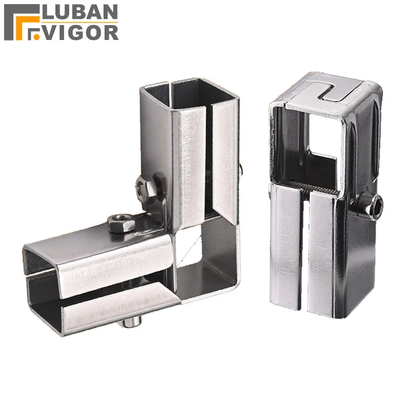 Square-tube-connector-for-25mm-and30mm-Stainless-steel-tube-pipe-flange ...