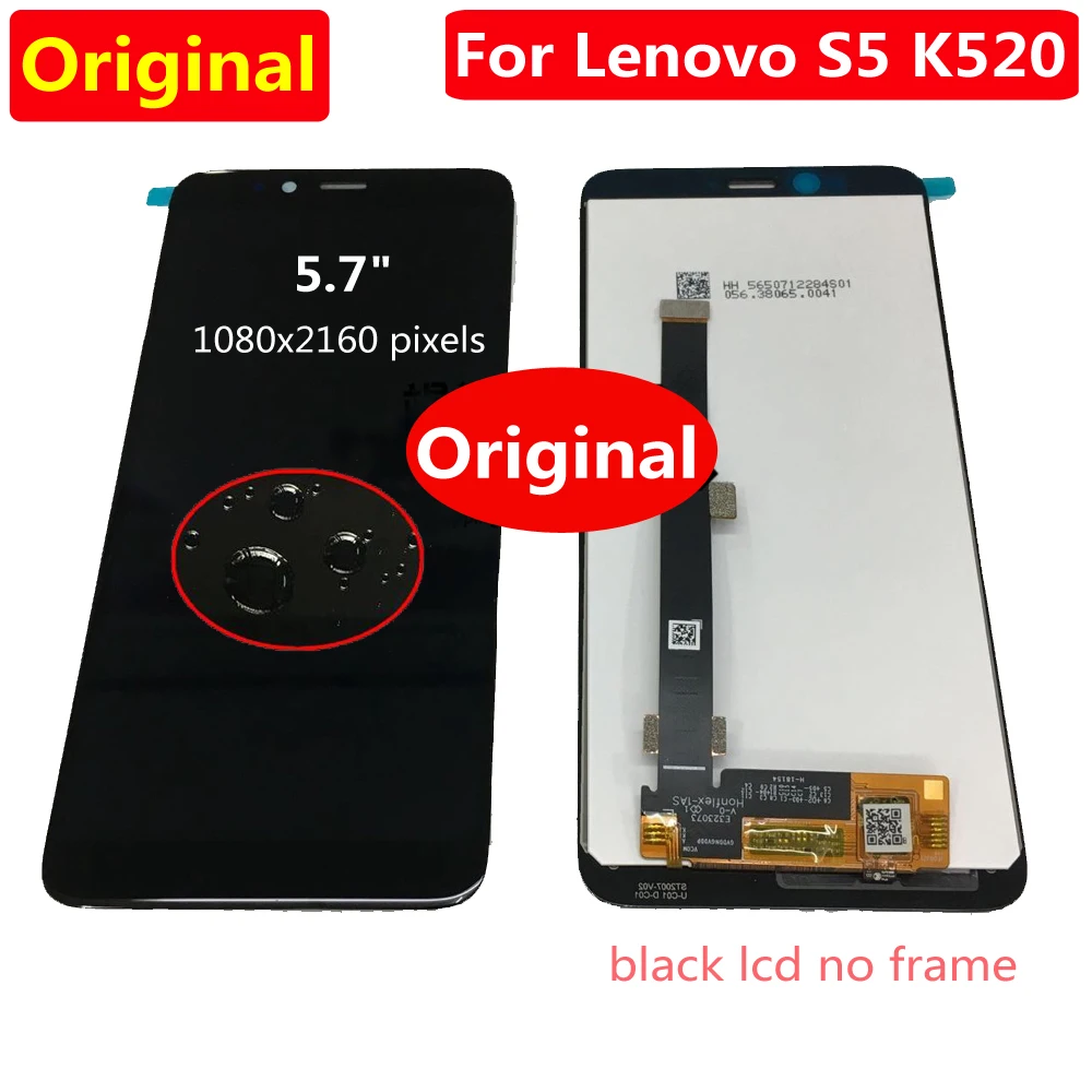 Original 5.7" Lcd Touch Screen Digitizer Assembly For Lenovo S5 K520t ...