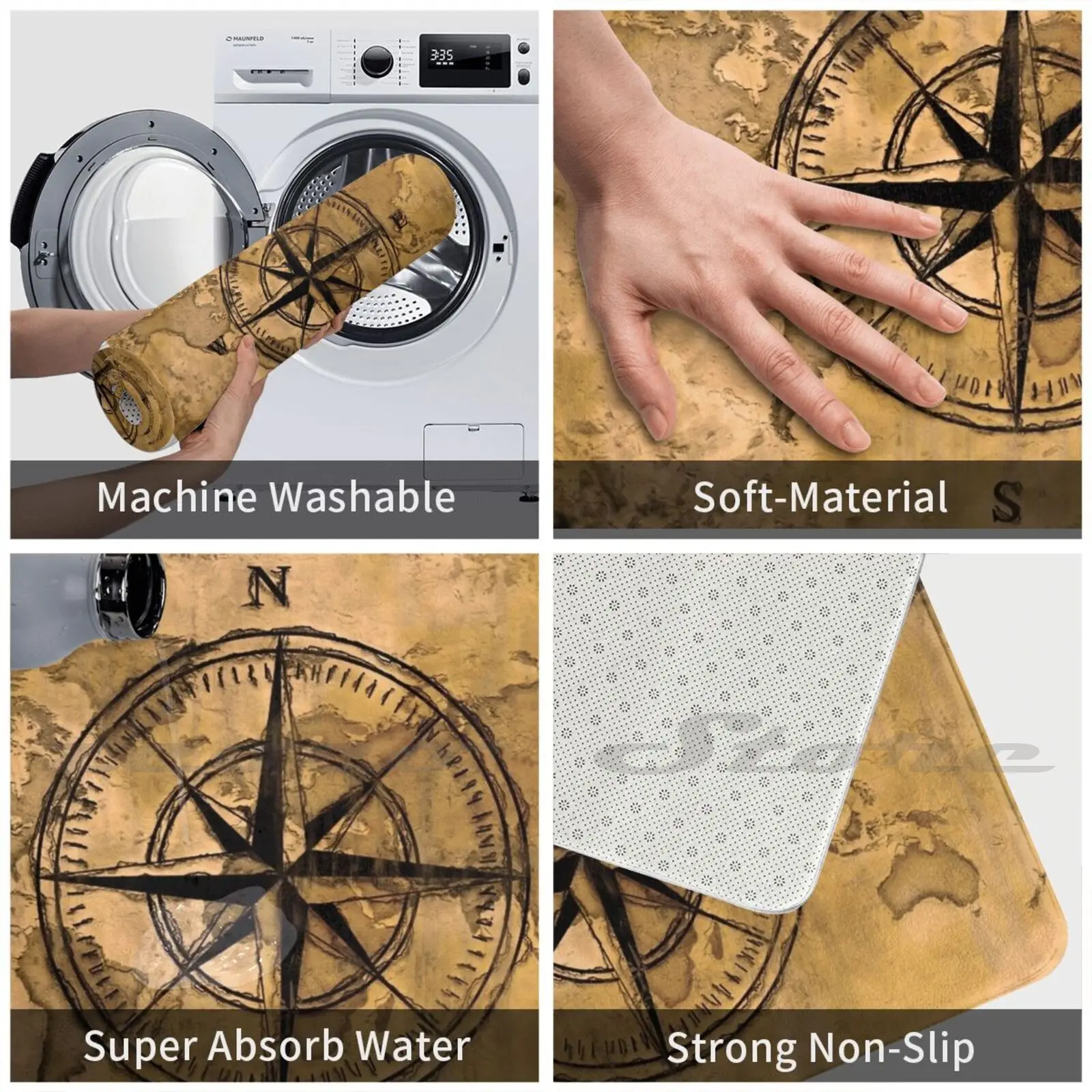 Compass Rose World Map