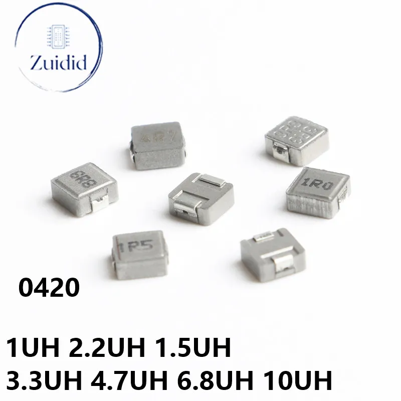 10-1pcs-0420-SMD-Molding-Choke-Power-Inductor-1UH-1R0-1-5UH-1R5-2-2UH ...