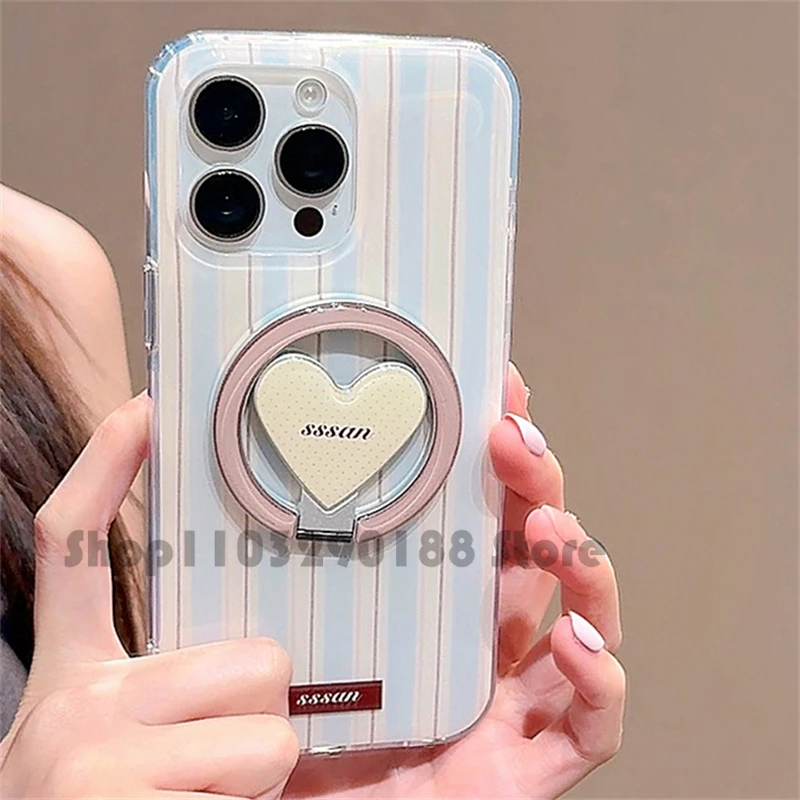 Korean Cute Cartoon Love Heart Magnetic Holder Grip Tok Griptok Phone ...