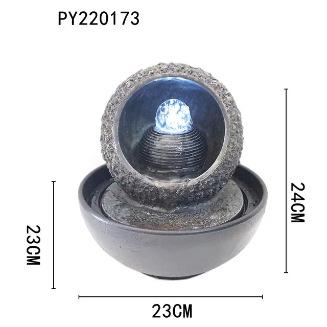 Indoor Water Fountain With LED Lights Lighted Waterfall Tabletop ...