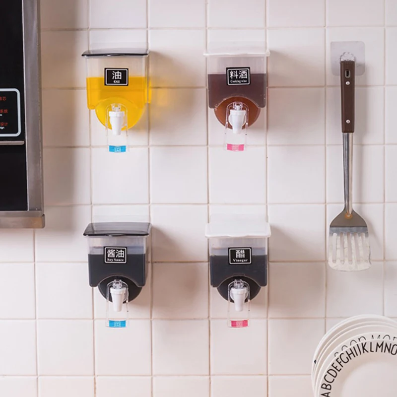 Kitchen Dispenser Storage | Vinegar Dispenser | Seasoning Bottles ...