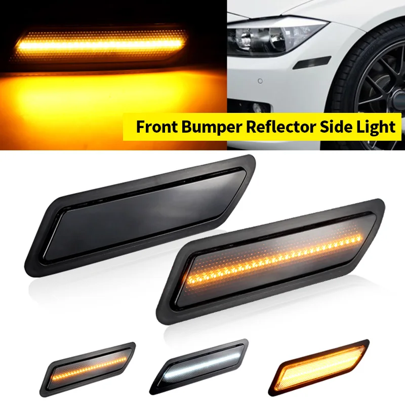2Pcs OEM#63147274521,63147274522 LED Front Bumper Side Markers Left ...