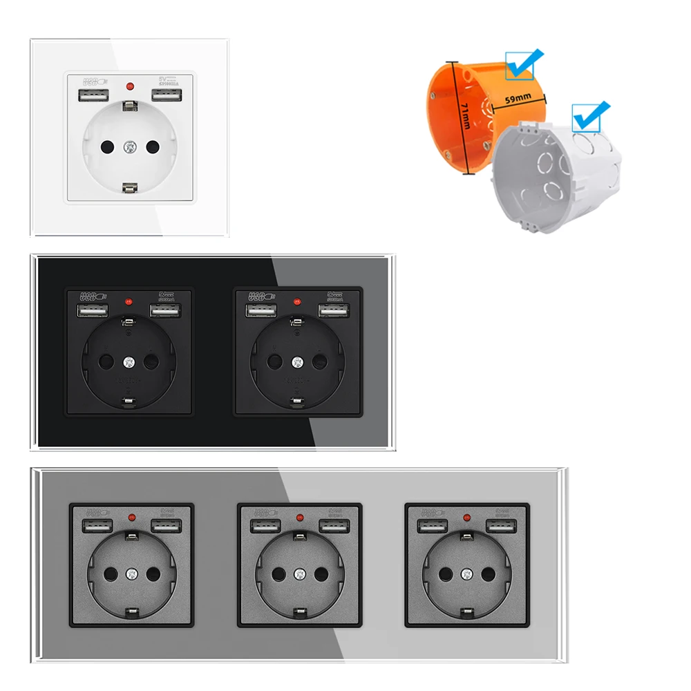 SRAN-EU-Socket-usb-5v-2a-16A-220V-Tempered-Glass-socket-usb-plug.jpg
