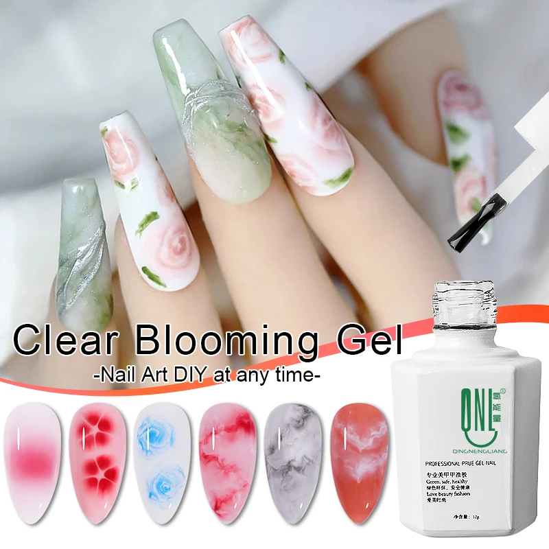 Simple Blooming Gel Ideas: How This Clear Blooming Gel Polish ...