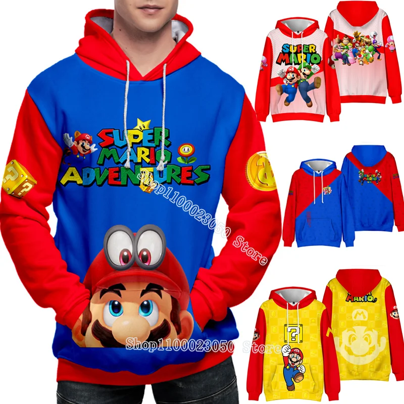 Sudadera con capucha de Super Mario para hombre y mujer, suéter largo ...