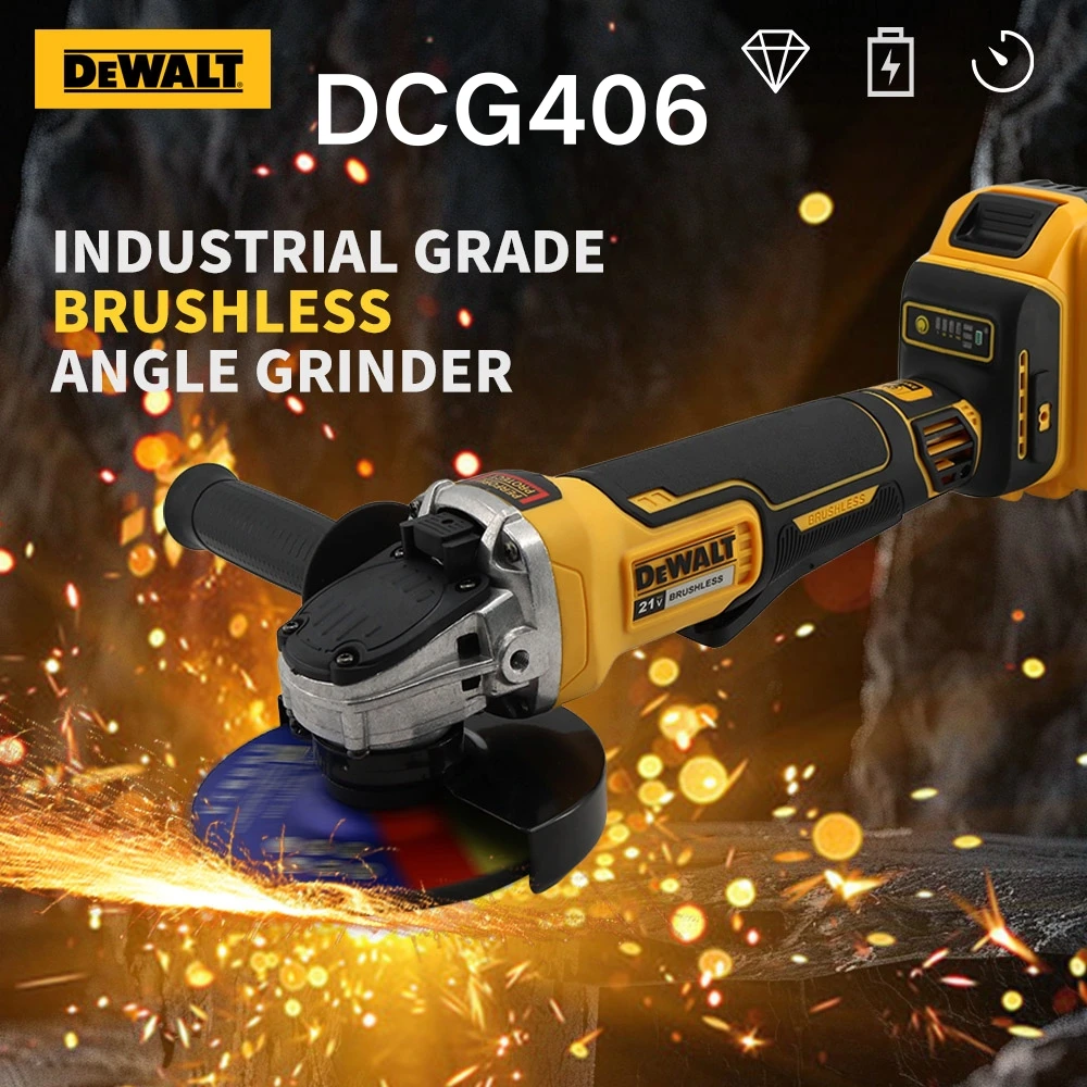 DEWALT-DCG406-125-100MM-Brushless-Cordless-Angle-Grinder-20V-Power ...