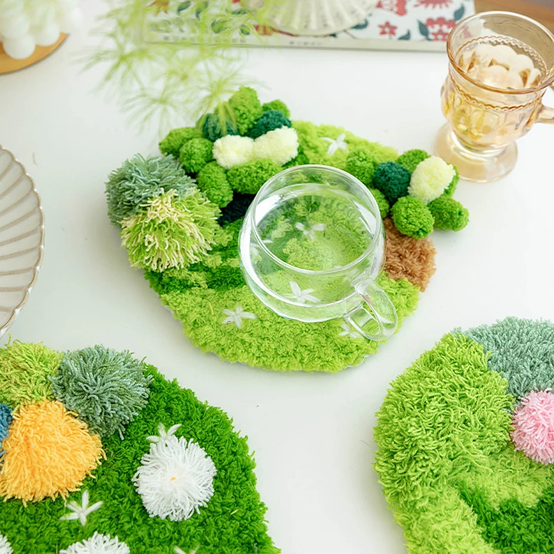 Handmade-DIY-Moss-Carpet-Coaster-Material-Bag-For-Beginners-Zero ...