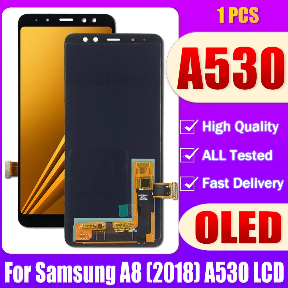5-6-OLED-For-Samsung-A8-2018-A530-A530F-A530F-DS-Lcd-Display-Touch ...