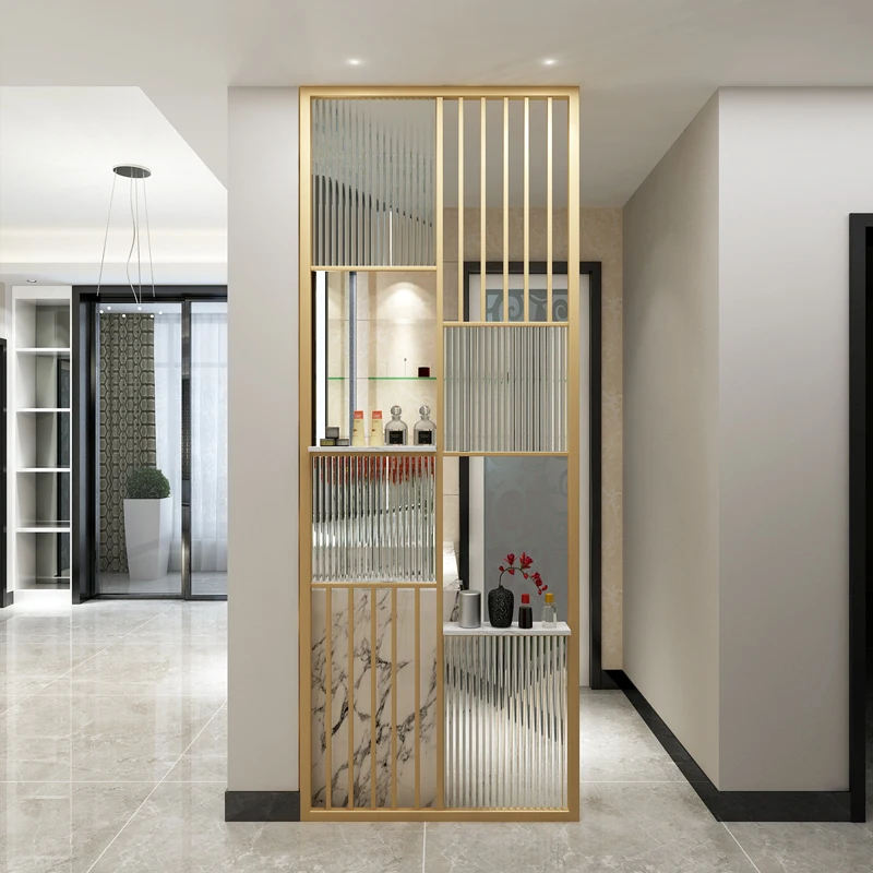 Glass-screen-partition-Nordic-luxury-living-room-entrance-porch ...