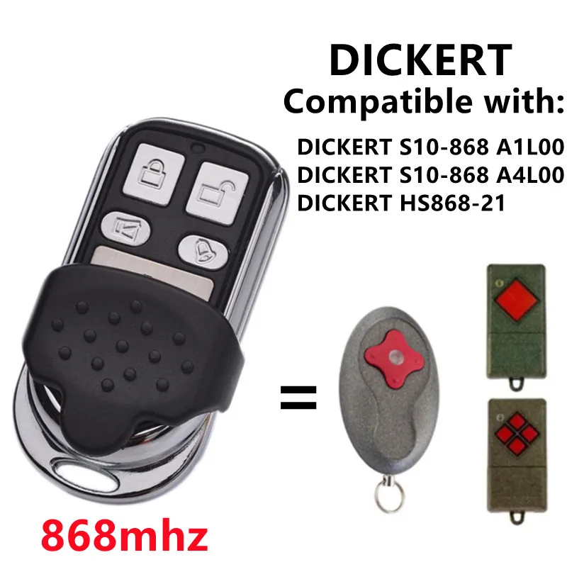 DICKERT S10-868-A1L00 S10-868-A4L00 HS868-21 GRAY Garage Door Remote Control 868MHz Clone Garage ...