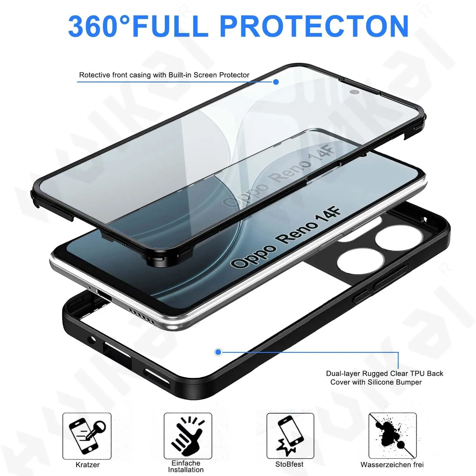 360° Shockproof Silicone Phone Case with Screen Protection for Realme ...