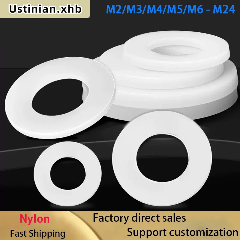 White-Nylon-Gasket-Round-Rubber-Gasket-Screw-Gasket-Thickened-Soft ...