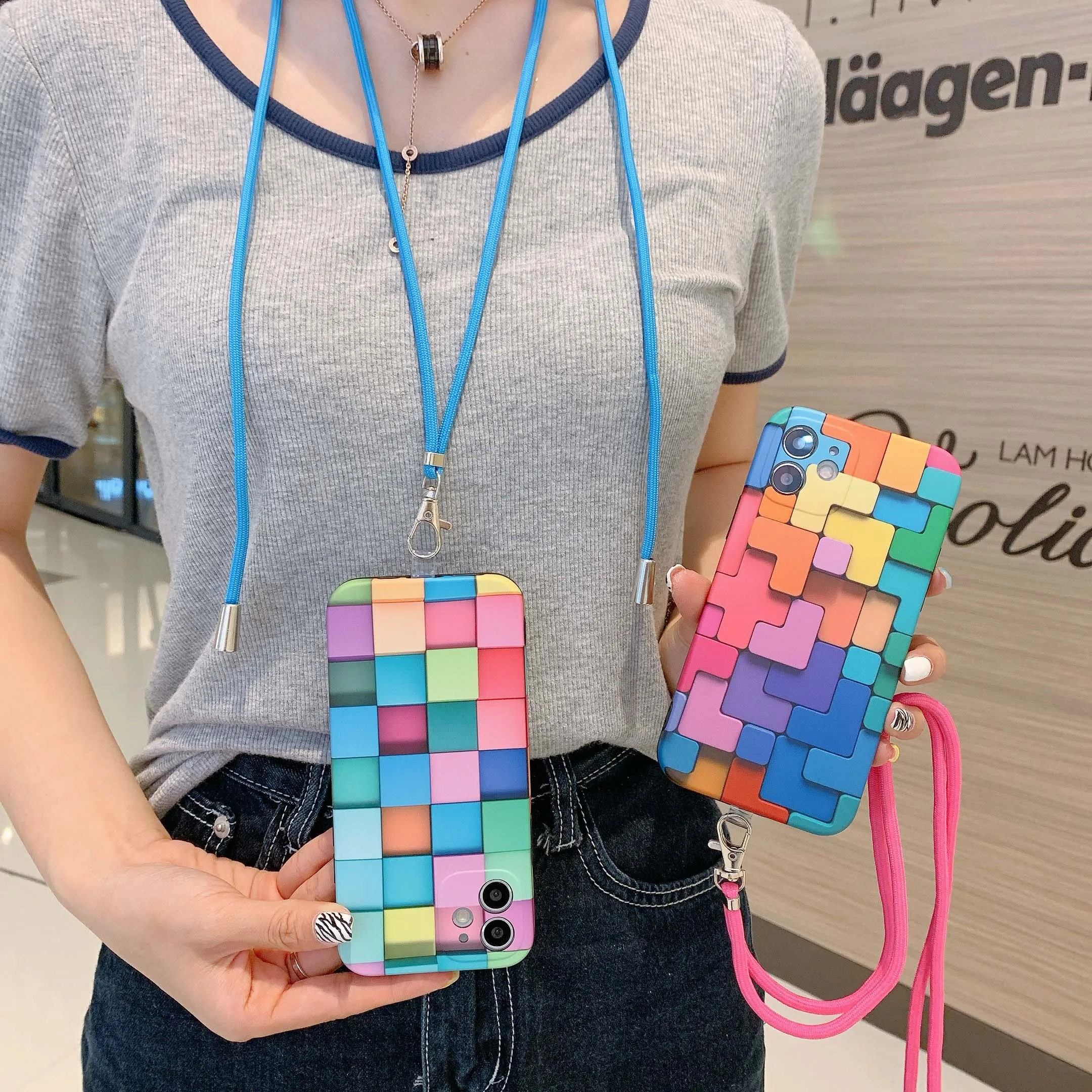 Colorful Rope String Cord Phone Case for iPhone 13 11 12 Pro Max X XR ...