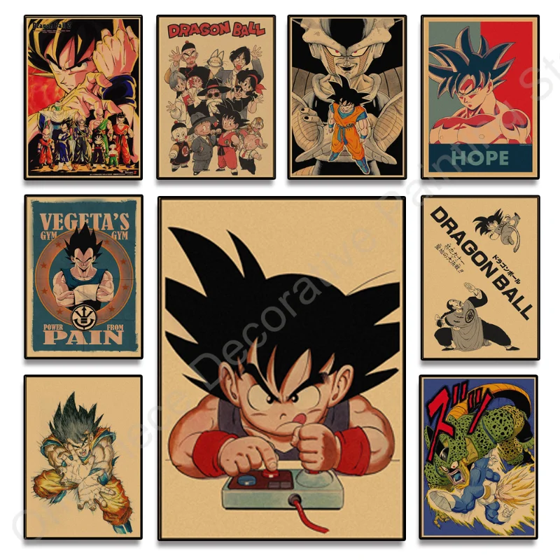 Bandai-Classic-Anime-Retro-Dragon-Ball-HD-Poster-Goku-Gohan-Vegeta ...