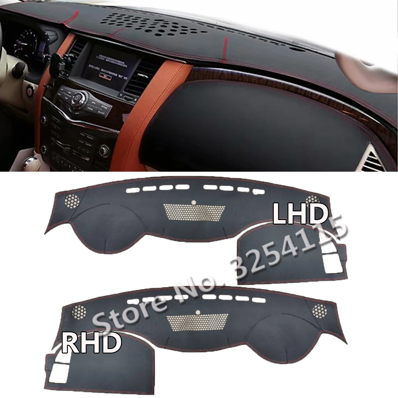 Leather-Dashmat-Suede-Dashboard-Cover-Pad-Dash-Mat-Carpet-Car-Styling ...