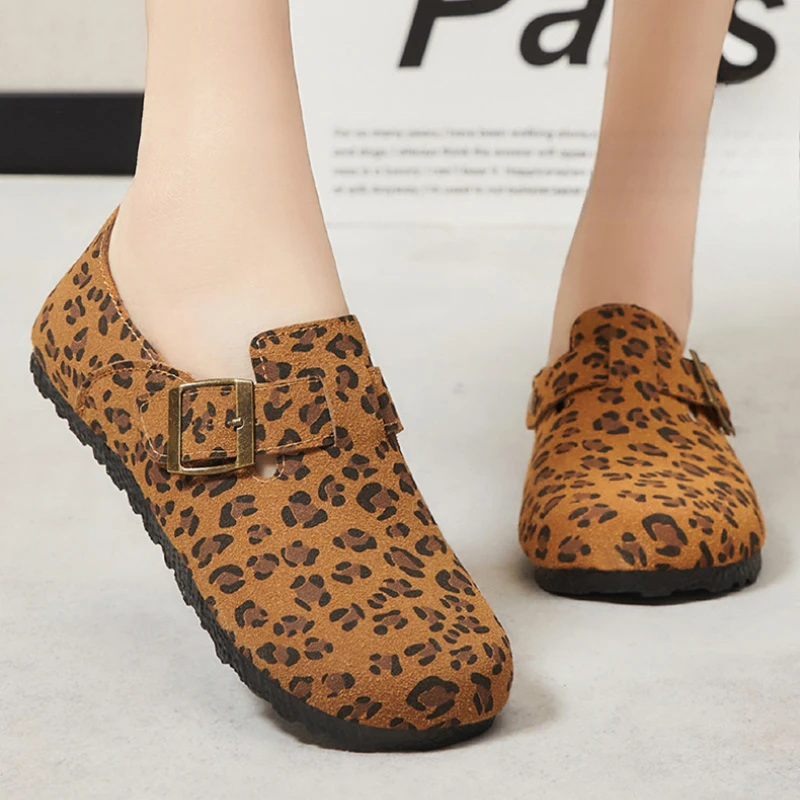 Leopard Print Women's Casual Shoes Fashion Women's Flats Shoes ...