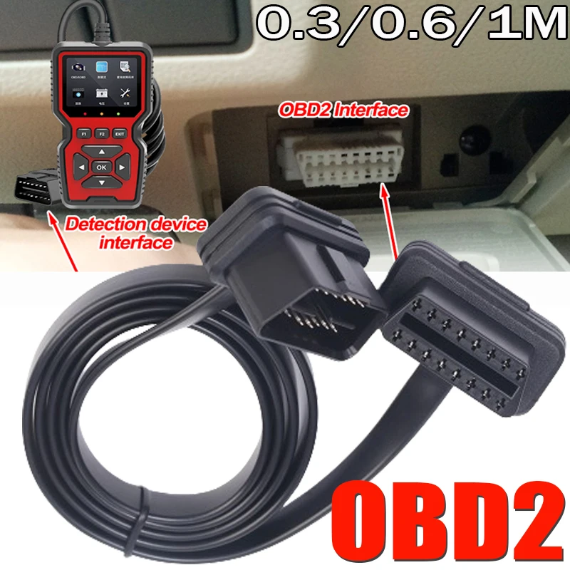 OBD2-Car-Scanner-Extension-Cable-26AWG-OBD-8-core-16-Pin-Male-To-Female ...