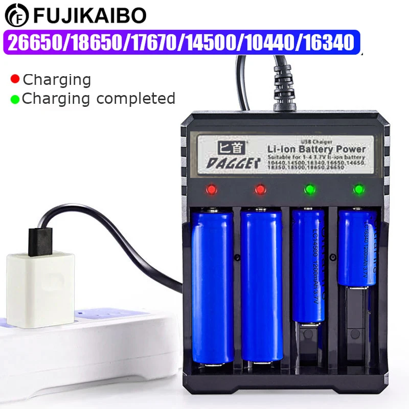 18650 USB 배터리 충전기, 듀얼 18650 충전, 3.7V 충전식 리튬 배터리 충전기, 16340 14500 18650 ...