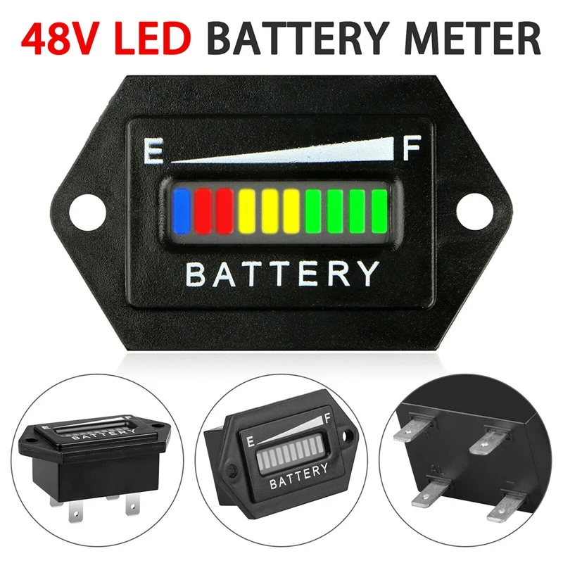 48v Volt Battery Indicator Meter Gauge For Ezgo Club Car Yamaha Golf ...