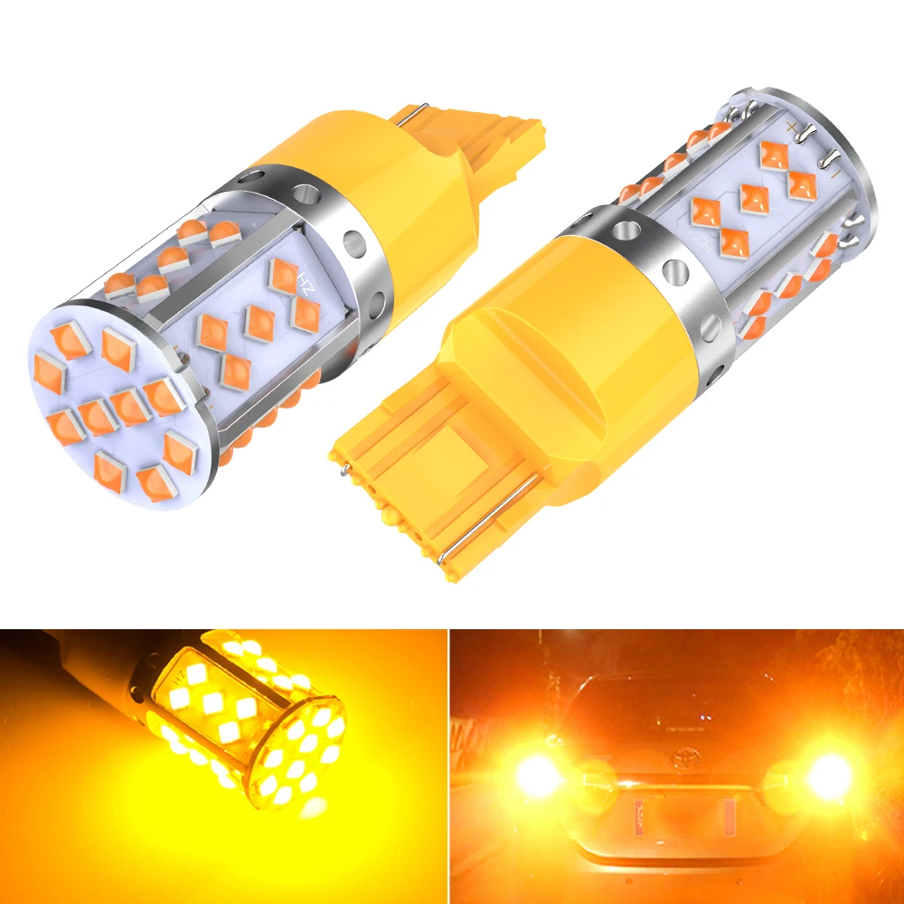 2Pcs WY21W LED Canbus No Error No Hyper Flash Turn Signal Lights Bulb ...