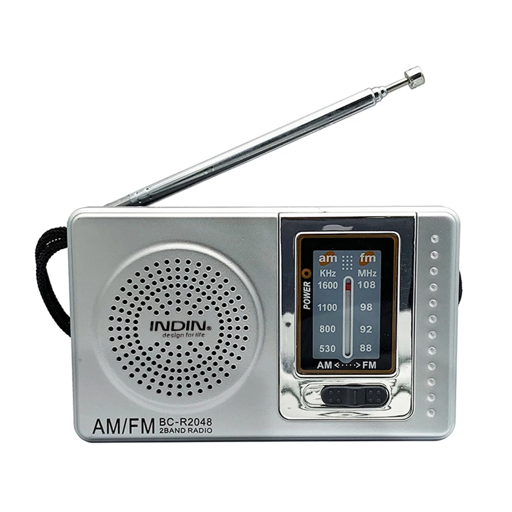 FM-AM-Portable-Radio-Telescopic-Antenna-Dual-Band-Pocket-Radio-Battery ...