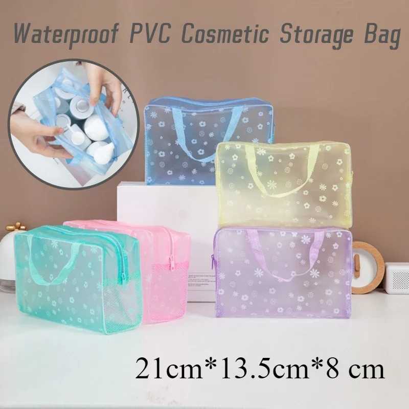 5-color-waterproof-PVC-cosmetic-storage-bag-women-transparent-organizer ...
