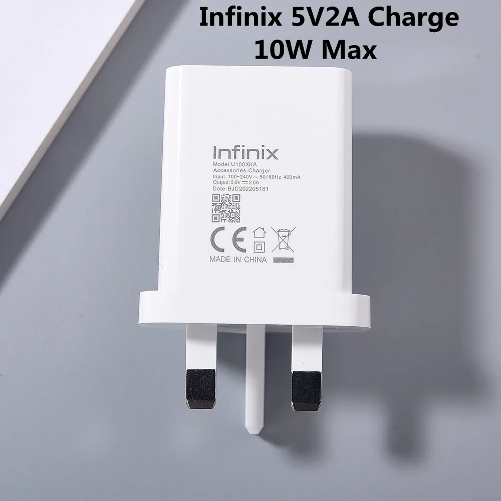 Infinix-5V-2A-Charger-10W-UK-Fast-Charging-Power-Wall-Adapter-100CM-Usb ...