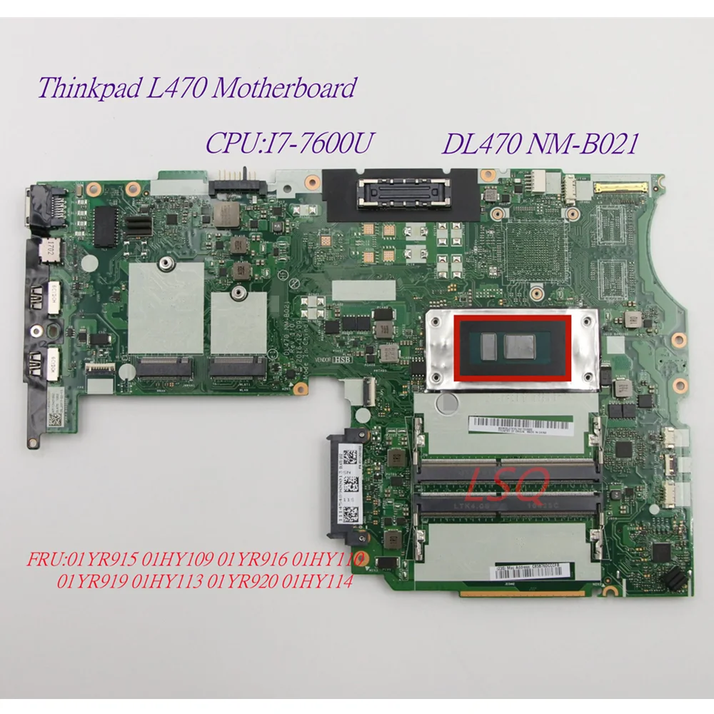 For-Lenovo-Thinkpad-L470-I7-7600U-Integrated-Graphics-Motherboard ...