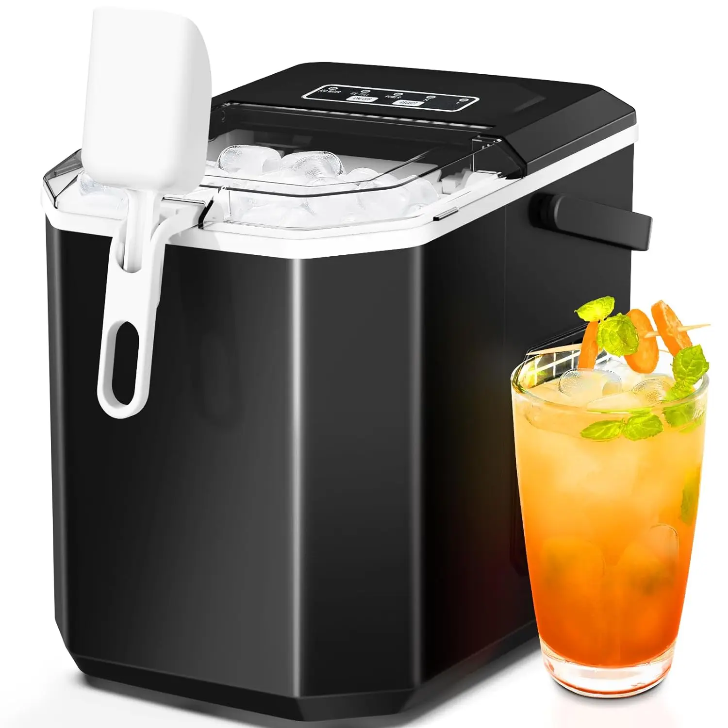 Countertop-Ice-Maker-Portable-Ice-Machine-with-Carry-Handle-Self ...