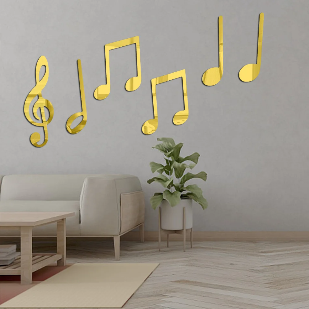 Note acrylic 3d three-dimensional wall stickers music classroom layout ...
