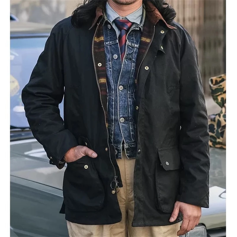 Non Stock Light Waxed Country Jacket Heritage Style Mens 4-Pocket ...