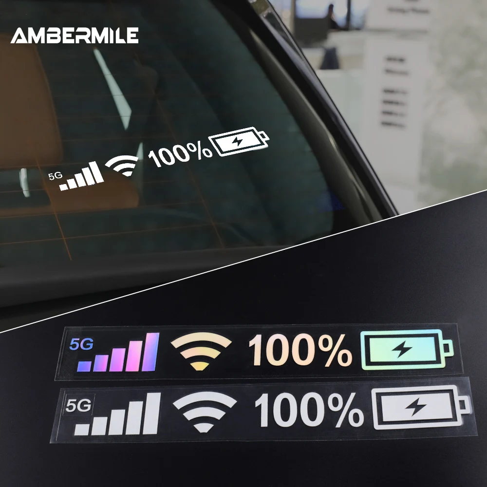 Car-Sticker-Vinyl-Decal-Mobile-Phone-Signal-Sign-Wifi-5G-Car-Moto ...