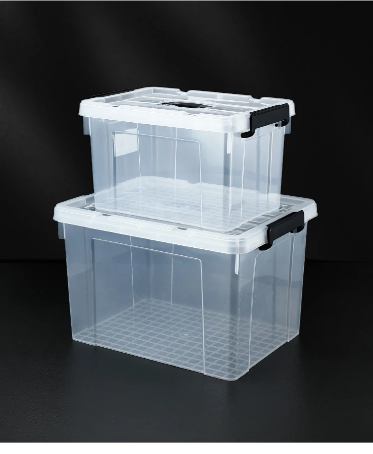 Transparent-With-Lid-Storage-Box-Collection-Container-Case-Toys ...