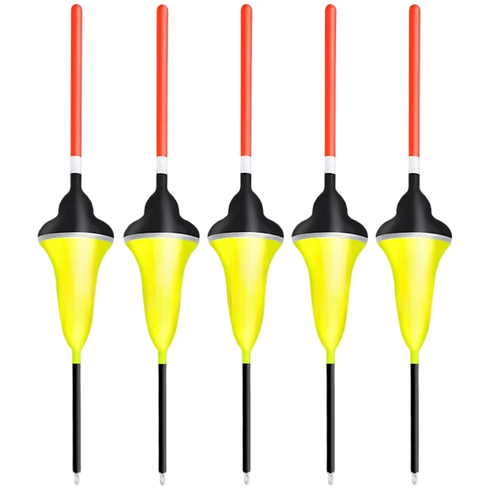 5Pcs Eye-Catching Shallow Water Carp Floats -FTK Balsa Wood Vertical ...