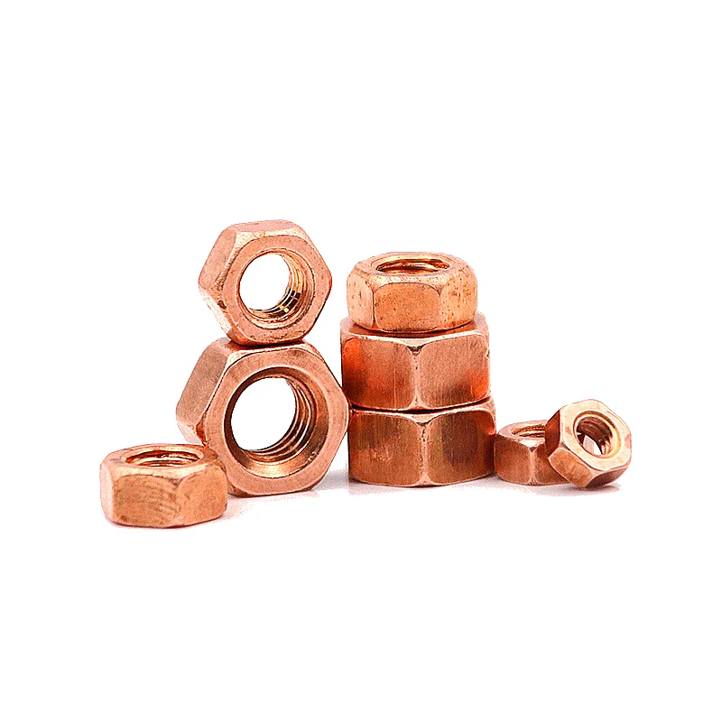 T2-Copper-Hexagon-Nut-Red-Copper-Nut-Conductive-Conduction-Nut-Washer ...