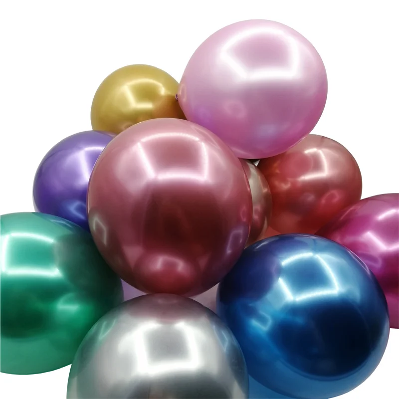 10/20/50pcs 5inch Chrome Metallic Latex Balloons Gold Silver Metal ...