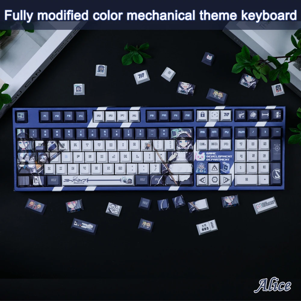 Azur-Lane-Fully-Modified-Color-Mechanical-Theme-Keyboard-Ergonomics-Red ...