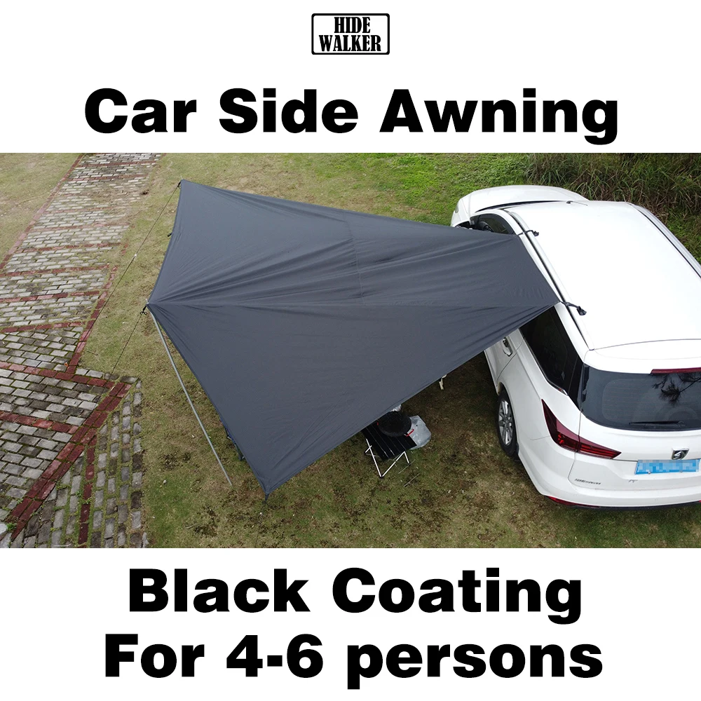 Car-side-Awning-Tent-Black-Coating-Tarp-2x3-Outdoor-Waterproof-Camping ...