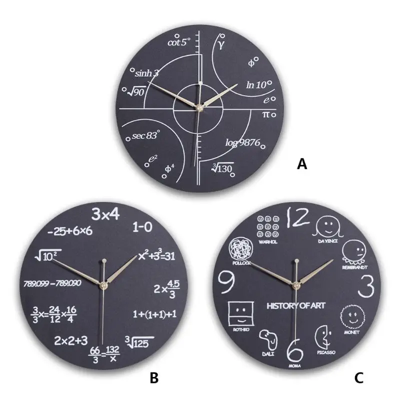 Math Clock Unique Wall Clock Modern Design Novelty Maths Equation Clock ...