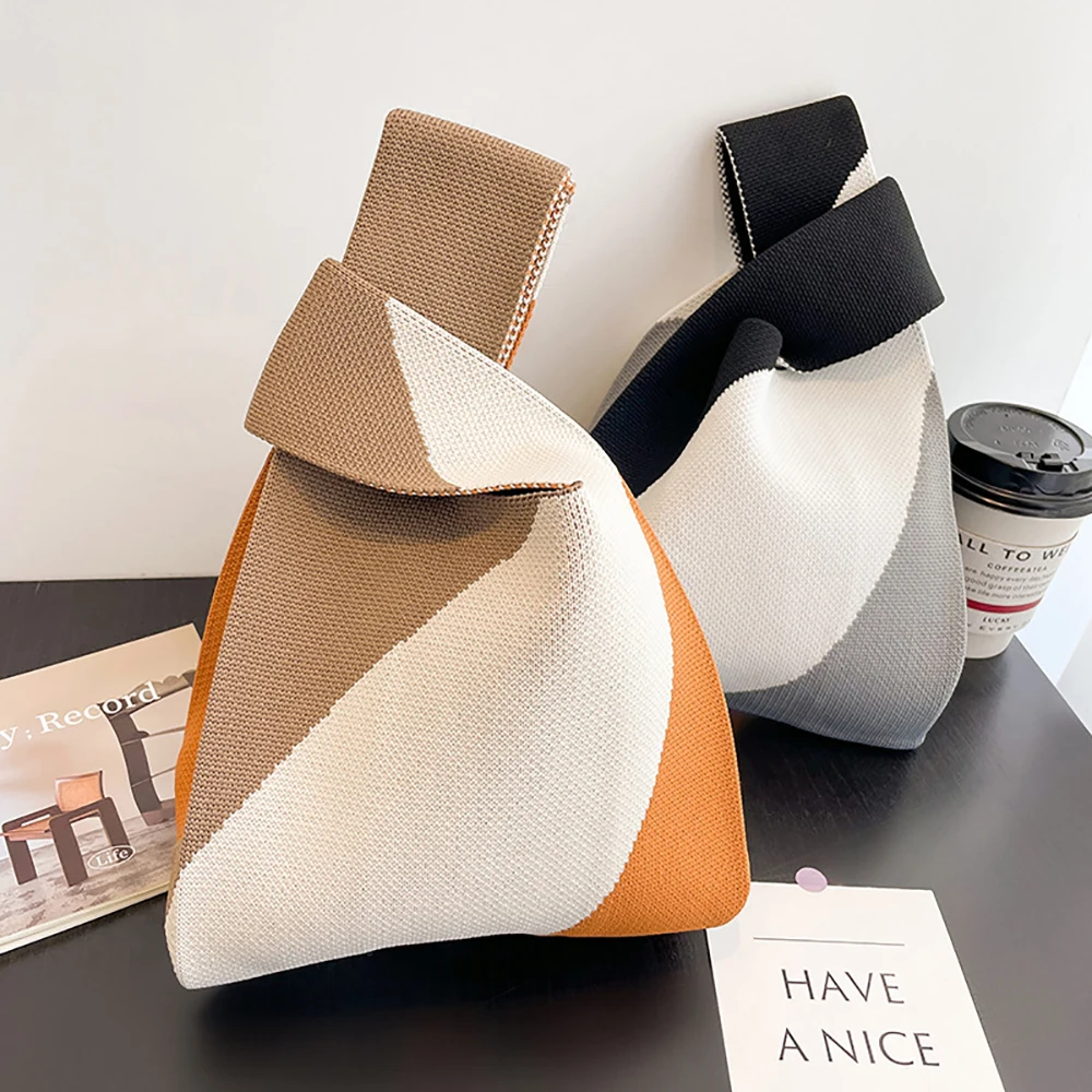 Handmade-Knit-Handbag-Women-Mini-Knot-Wrist-bag-Female-Casual-Color ...