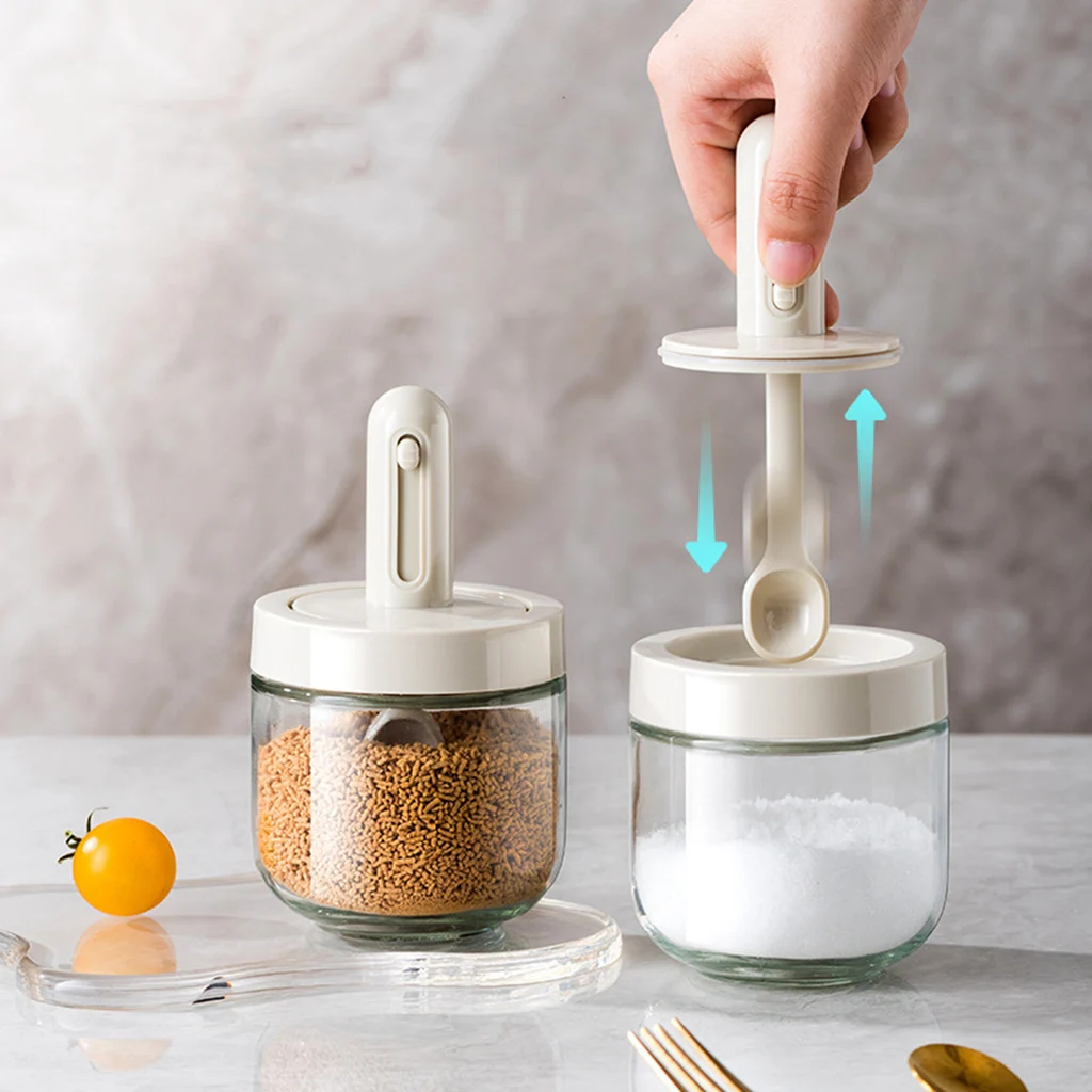 Transparent-Salt-Dispenser-Salt-Sugar-Bottle-Spice-Pepper-Spice-Jar ...