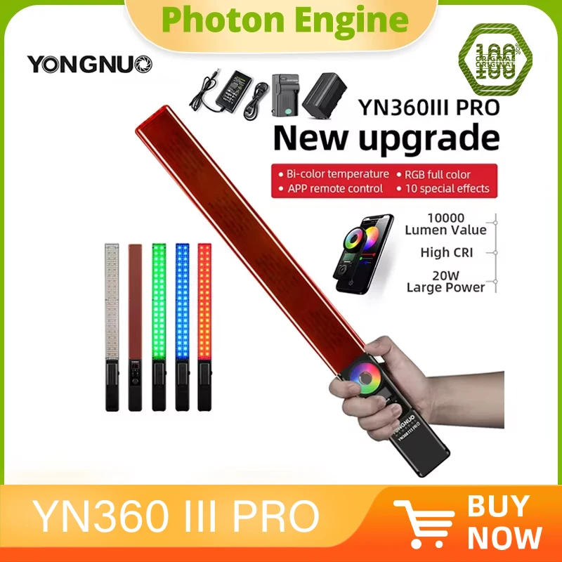 Yongnuo YN360 III PRO YN360III Handheld 3200K-5500K RGB Colorful Ice ...