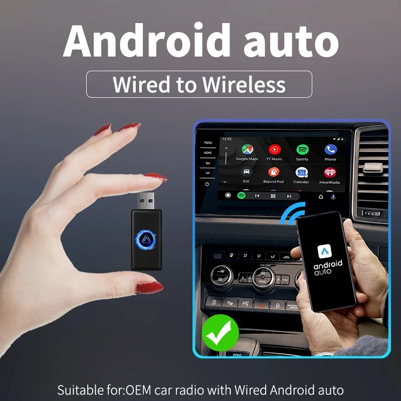 Newest-Mini-Android-Auto-Wireless-Adapter-LED-Smart-AI-Box-Car-OEM ...