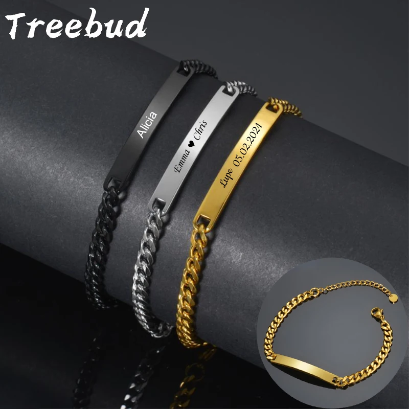 Treebud-Custom-Name-Bracelets-for-Men-Women-Stainless-Steel ...