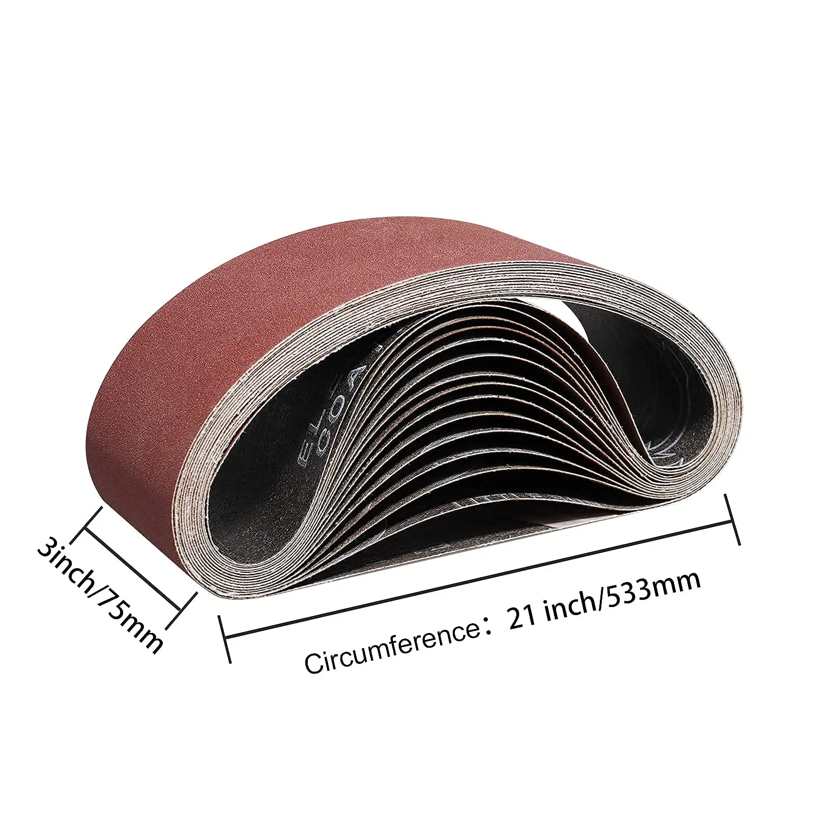 15PC-3-x-21-Inch-Sanding-Belts-40-1000-Grits-75x533mm-Sander-Belts-for ...