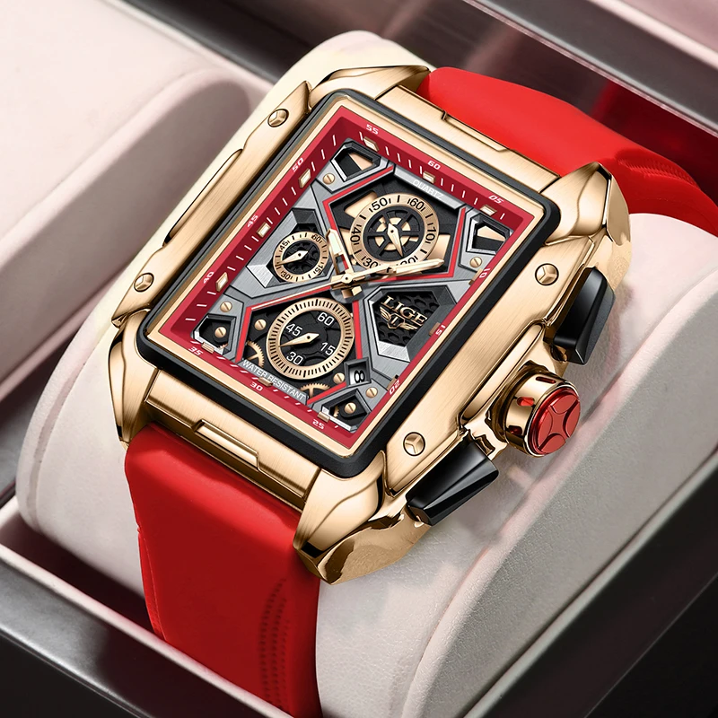 LIGE-Top-Brand-Luxury-Man-Watches-Silicone-Strap-Square-Clock ...