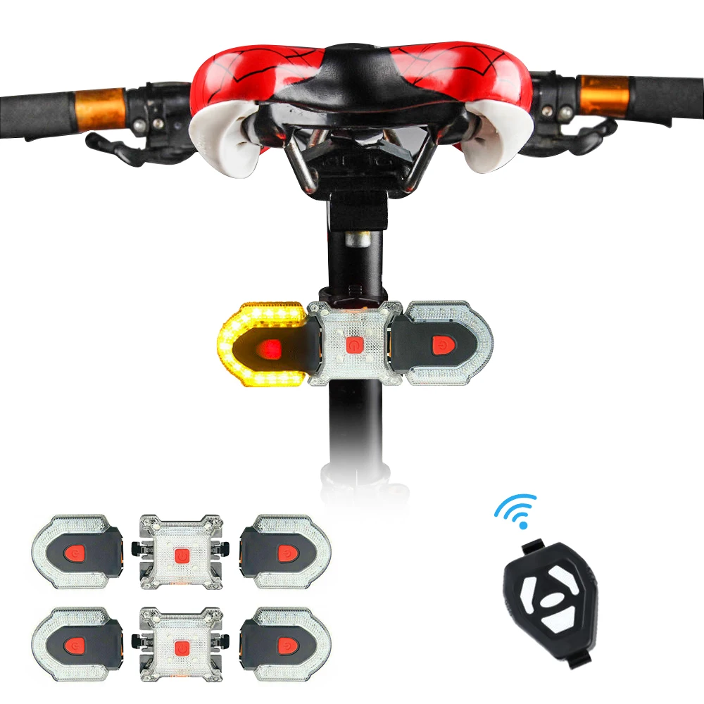1 Set Lampu Sein Sepeda Remote Control Nirkabel Pintar Lampu Depan ...